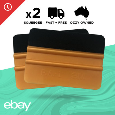 2 x 3M GOLD Car Wrapping Vinyl Squeegee Scraper Tool Wrap Plastic | eBay