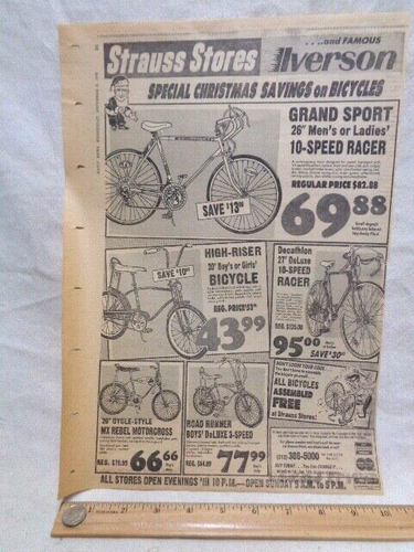 1976 Print Ad Strauss Store ROAD RUNNER bike bicycle IVERSON vintage | eBay