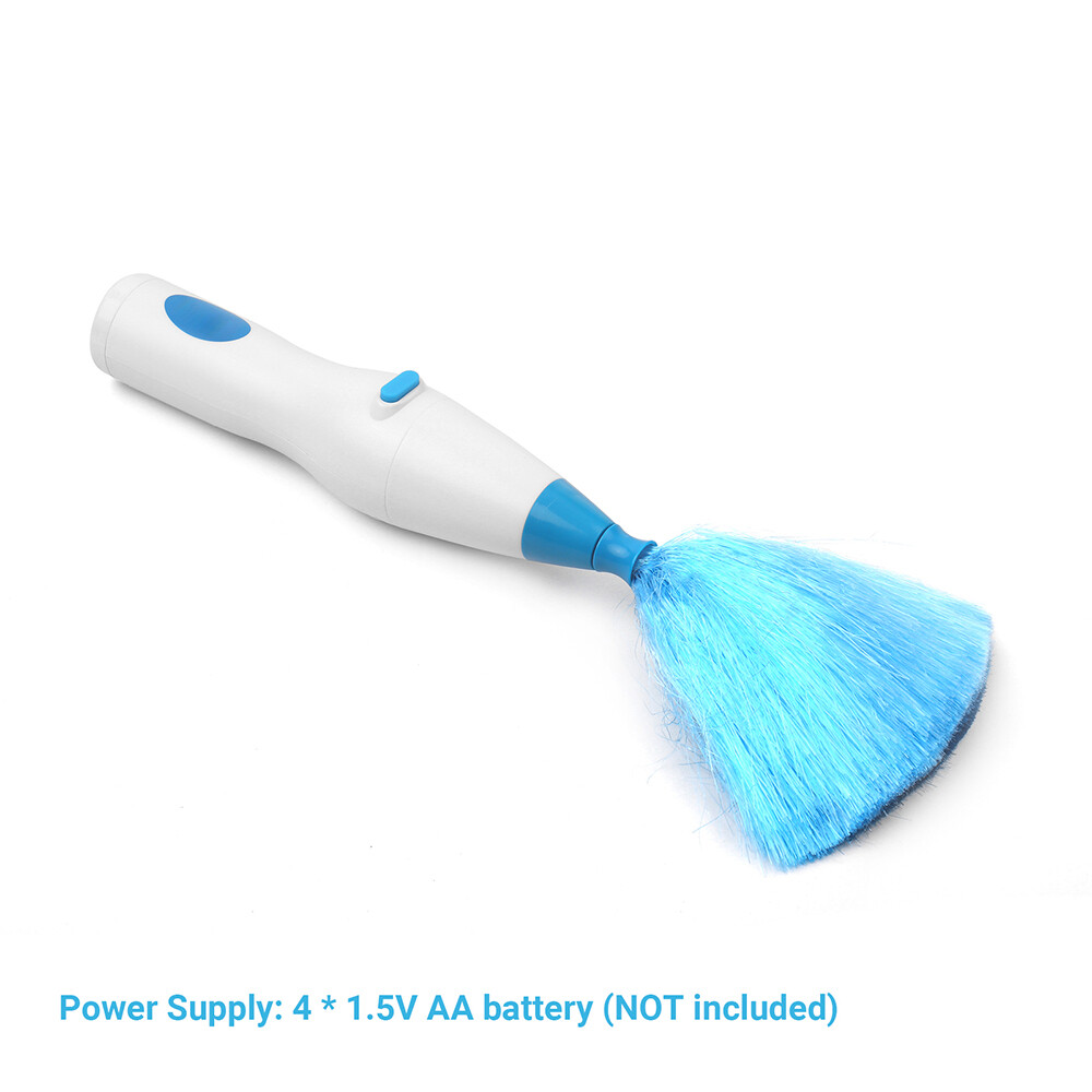 Handheld 360° Rotating Electric Feather Duster Spin Cleaning Brush ...