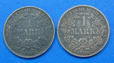 TWO Silver German 1 Mark Coins. | eBay