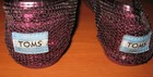 TOMS Red Purple Burgundy Sequin Sparkly Glitter Classic Slip On Loafer ...
