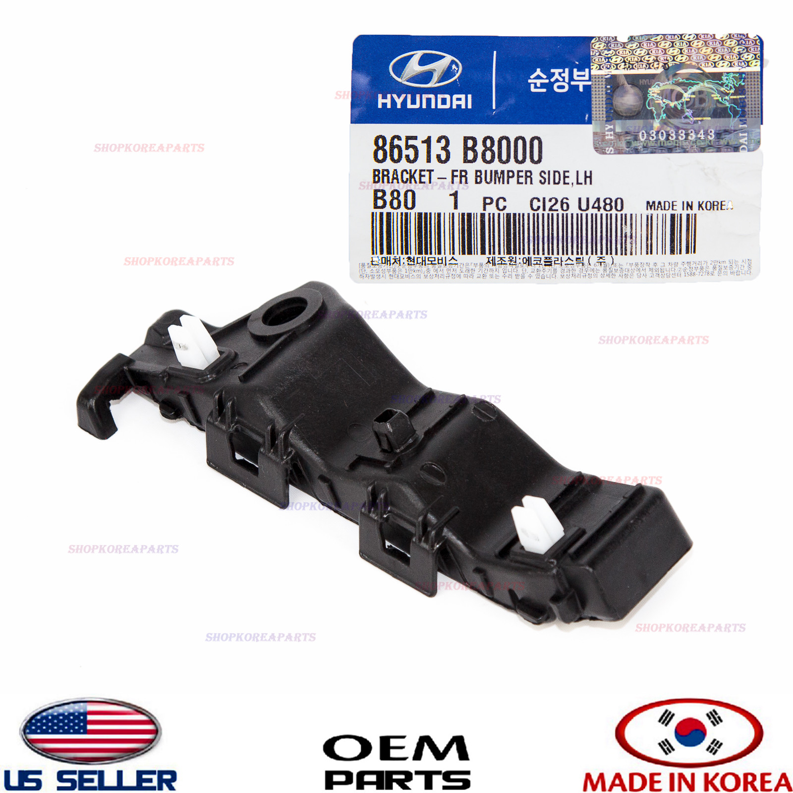 Hyundai OEM Santa FE Front Bumper Grille Grill-mount Bracket Left ...