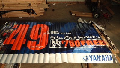 Yamaha ATV Motorcycle Original Promo Dealer 4'x 10' banner #65 | eBay