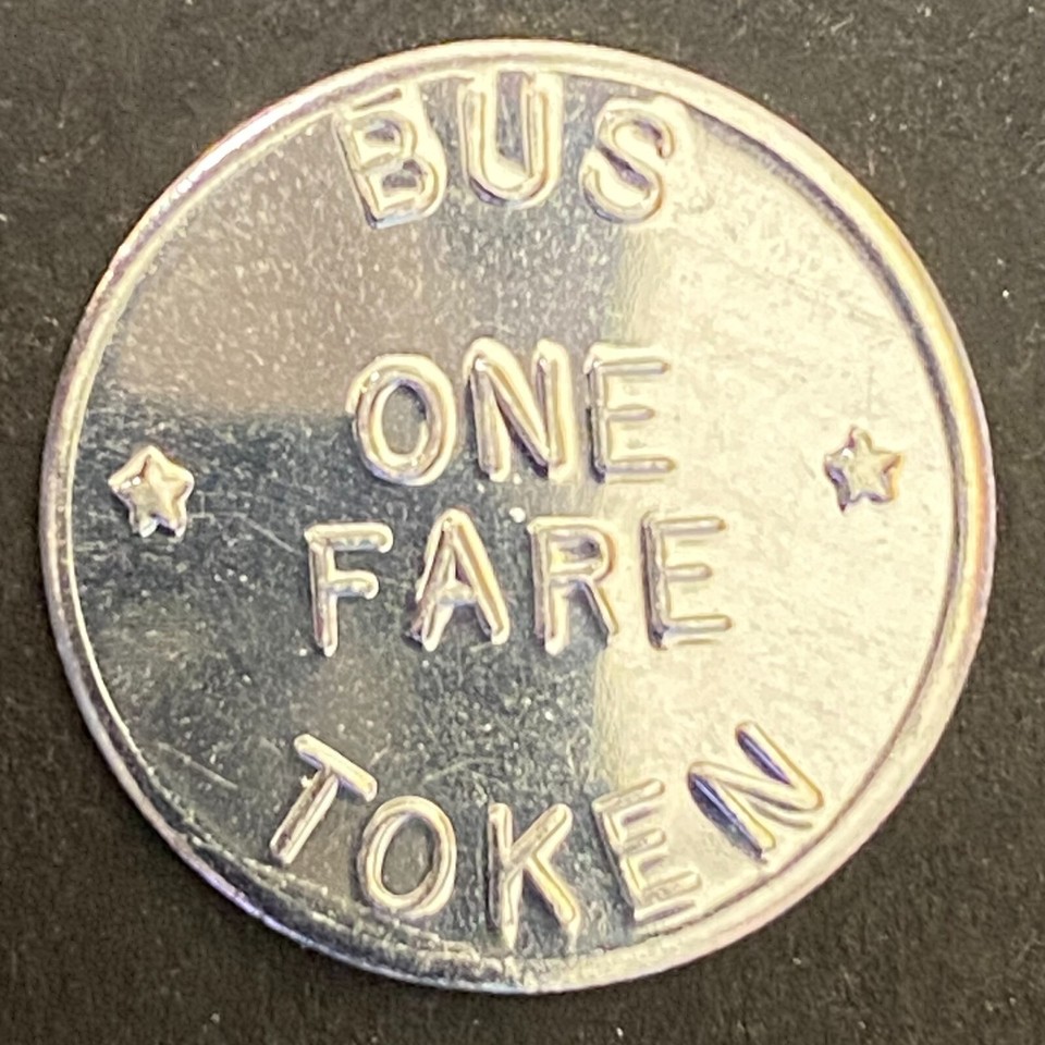 Coshocton Public Transit Alum. One Fare Bus Token 22mm VGC (#1) | eBay