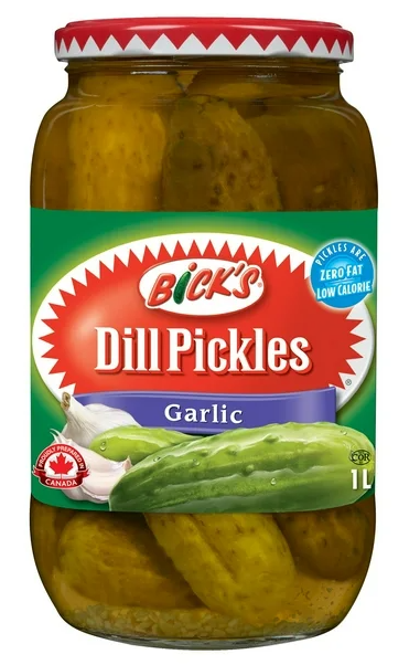Bick's Garlic Whole Dill Pickles, 1L (2 Pack) | eBay