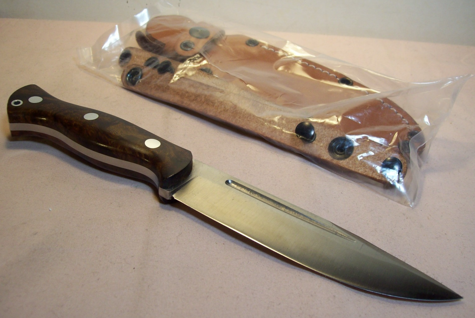 2010's~BARK RIVER~MINT IN BOX~CUB~DESERT IRONWOOD BURL HUNTING KNIFE w ...