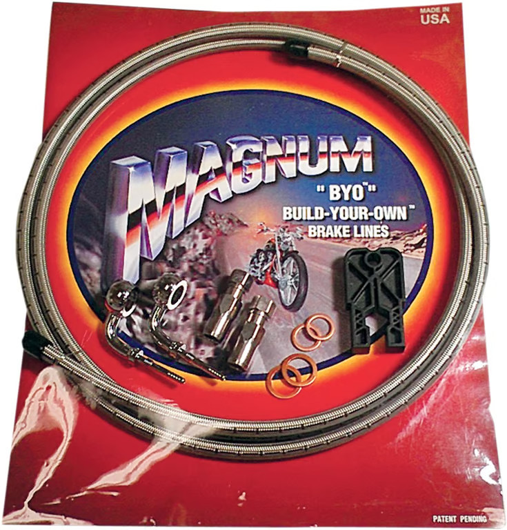 Magnum BYO Build-Your-Own DOT Single Disc Brake Line Kit with 6ft Brake ...