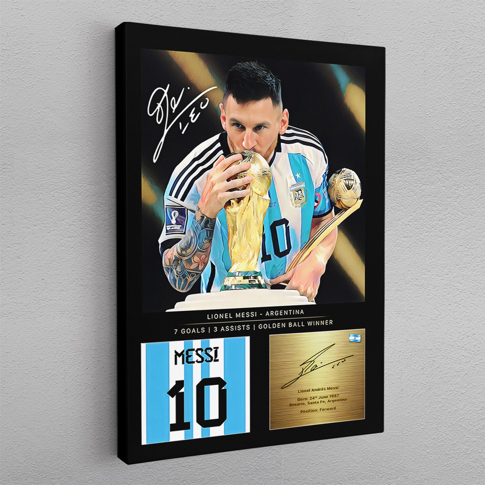 LIONEL MESSI Football Legends Motivational Wall Art Framed Canvas ...