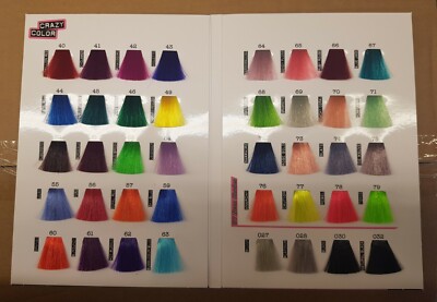 CRAZY COLOR HAIR DYE SHADE CHART BOOK 2019 VERSION A5 SIZE VERSION *NEW ...