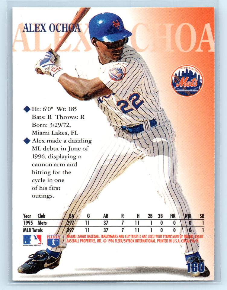 1996 Circa Baseball #160 Alex Ochoa | eBay