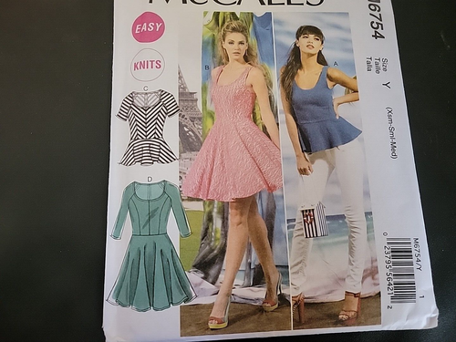 McCall's M6754 MISSES WOMEN FLARED TOPS DRESSES SEWING PATTERN SIZE Xsm ...