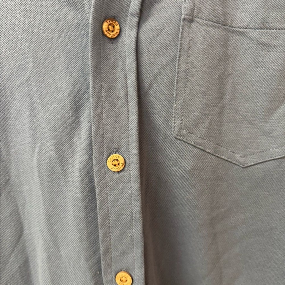 Tailor Vintage Mens Size Small Indigo AiroTec New Tags NWT Button Up ...