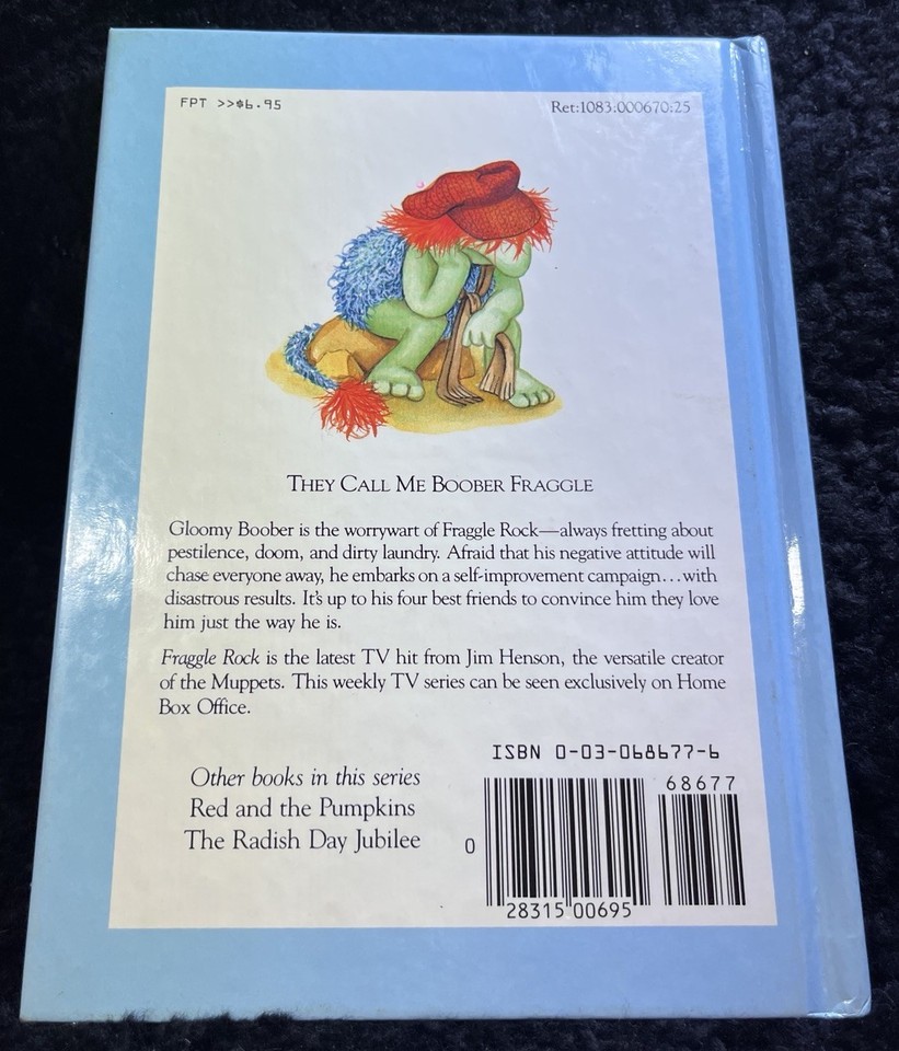 Vintage They Call Me Boober Fraggle Rock Scholastic Books Fraggles Jim ...