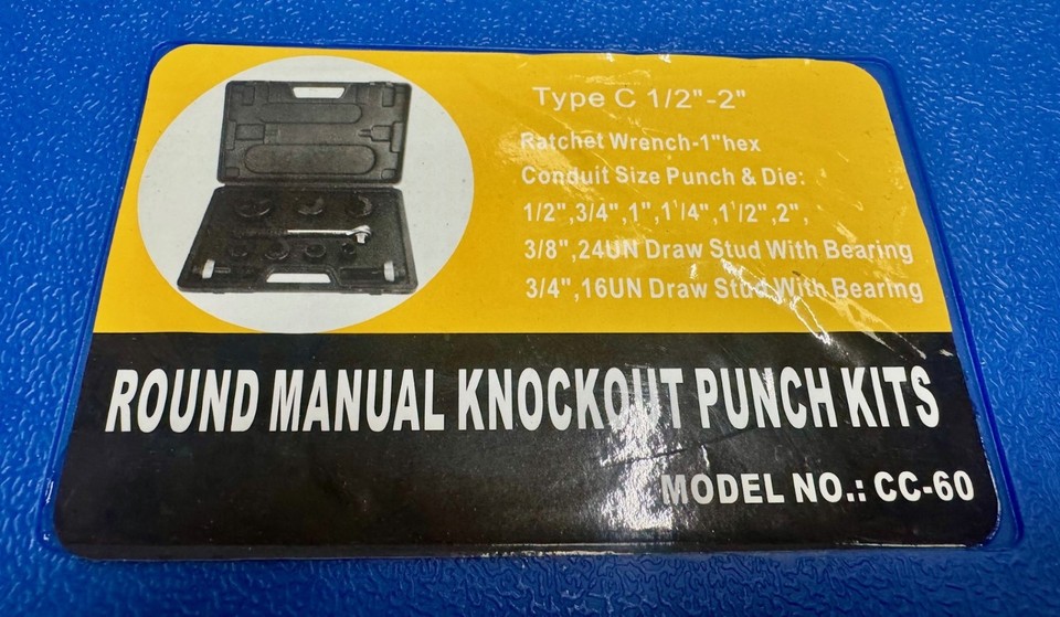 Ratchet Drive Screw Punch Set (Knockout punches) (SHOP SOILED EX ...