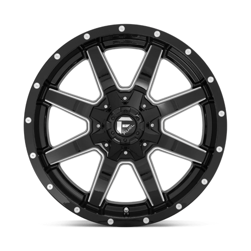 Fuel D610 Maverick Gloss Black Milled Rim: 18x9, 6x120/6x139.7/6x5.5 ...