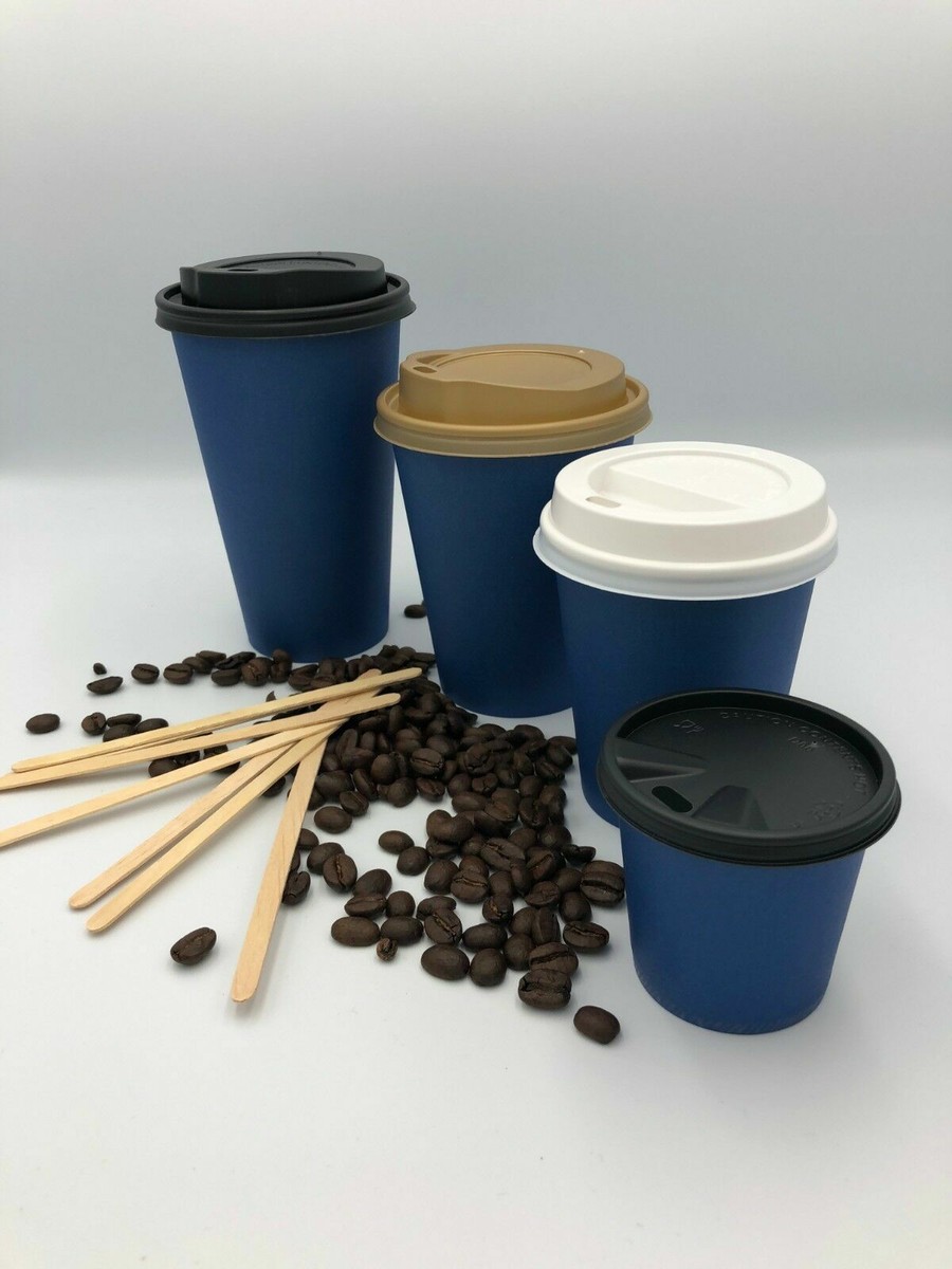 Disposable Plastic Cups 100 X Navy Blue Paper Cups Disposable Coffee ...