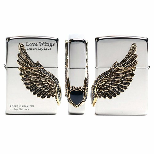 Zippo Lighter Love Wings Si Genuine Windproof Free Shipping 6 Flints ...