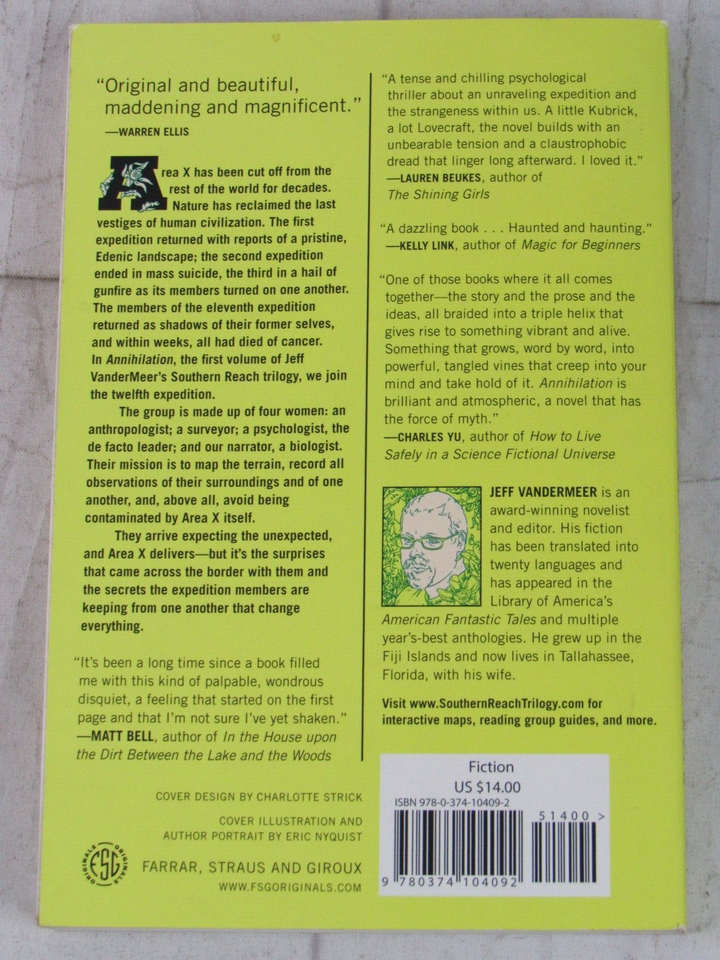 Annihilation : A Novel, Jeff Vandermeer, Paperback 9780374104092 | eBay