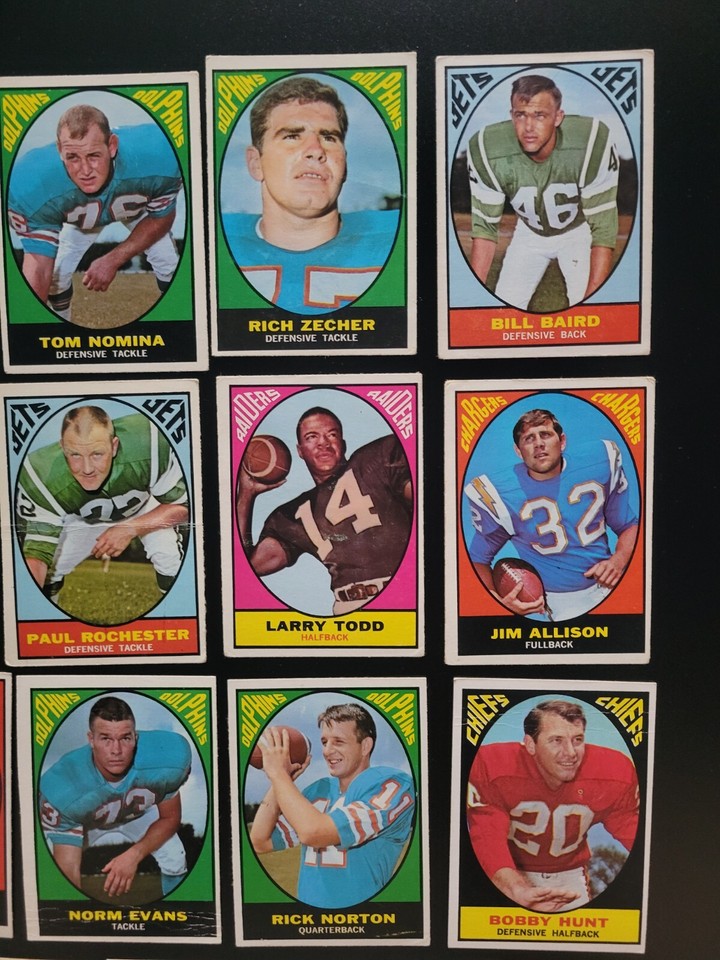 1967 Topps Football Lot - 14 Great Vintage Football Cards - Earl Faison ...