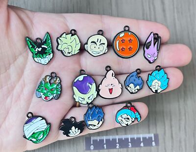 52pcs cartoon anime Enamel Metal Charms Pendants Diy key Jewelry Making ...