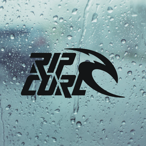 RIP CURL Die Cut Black Vinyl Decal/Sticker 6 in x 2.8 in Car Window ...