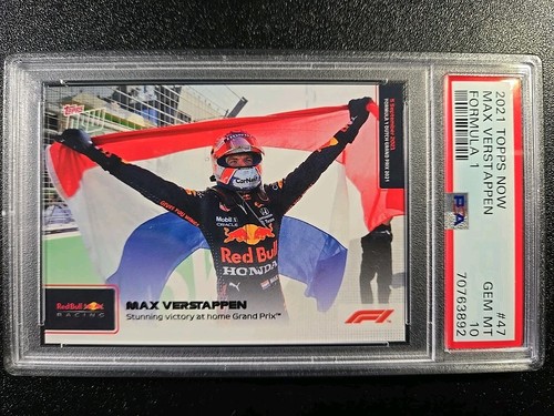 PSA 10 Max Verstappen Victory Netherlands Flag 2021 Formula 1 F1 Topps ...