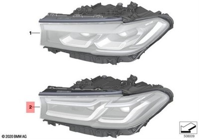 Genuine BMW M5 F90 G30 530e 530eX 530i HEADLIGHT LED AHL RIGHT ...
