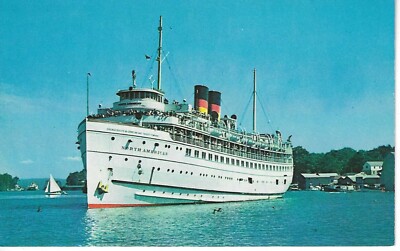 S.S. NORTH AMERICAN Vintage Unused Photo Postcard Georgian Bay Line ...