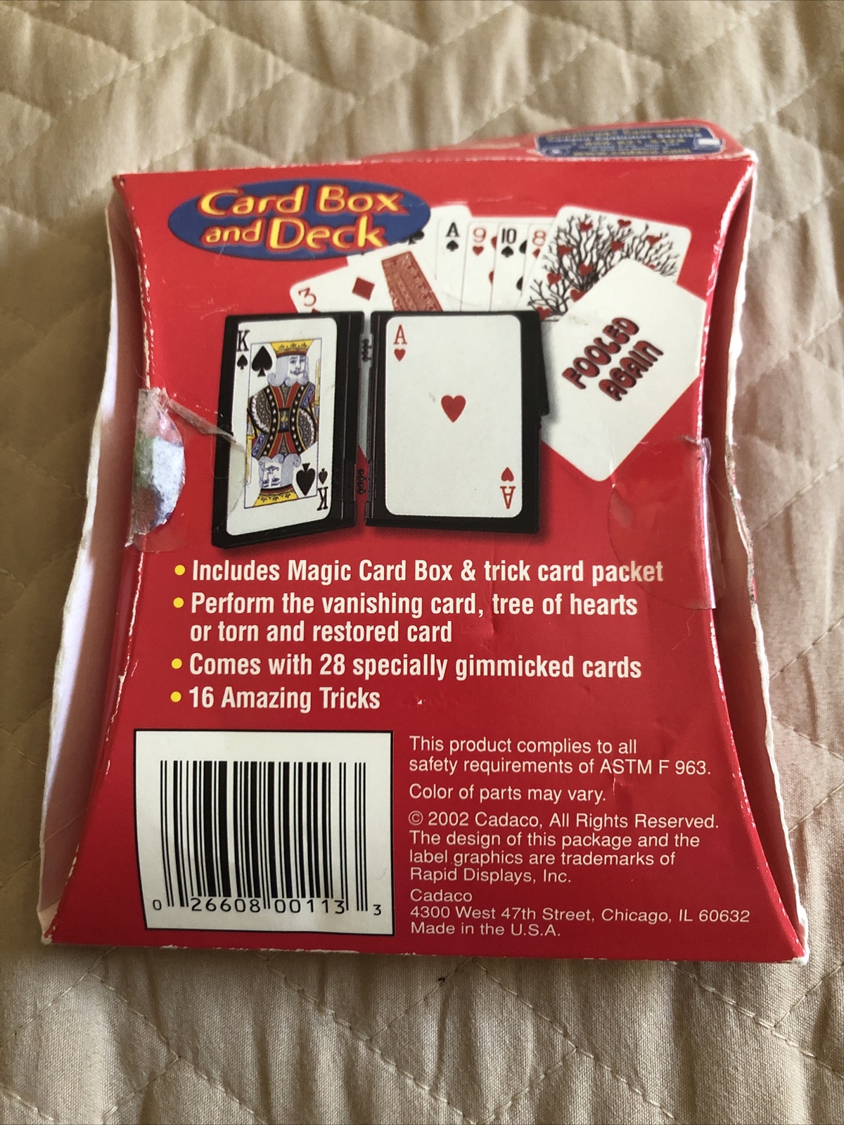 VTG Card Box & Deck Magic Show 16 Card Tricks Cadaco 2002 New | eBay