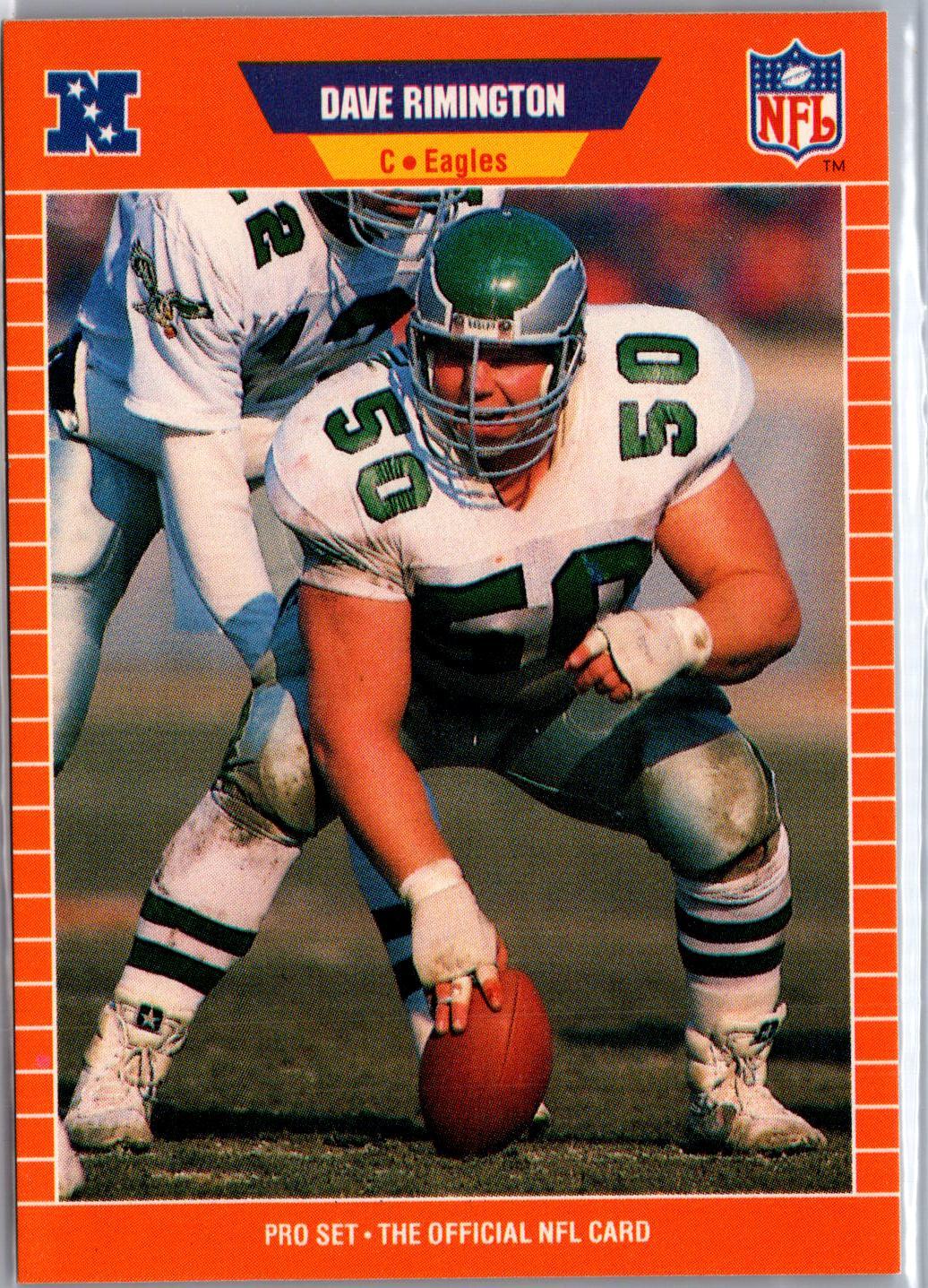 1989 Pro Set Dave Rimington Rookie Card #321 Philadelphia Eagles | eBay