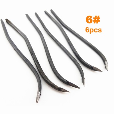 6pc 6# Leather Craft Shoemaker Cobbler Sewing Stitching Hook Awl Needle ...