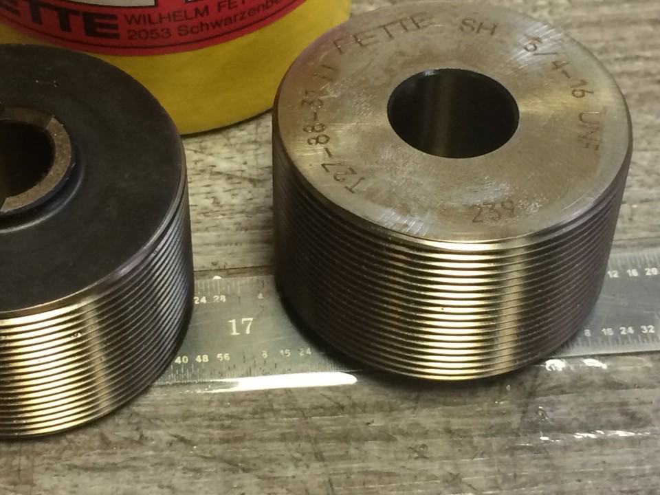 NEW SET OF FETTE THREAD ROLLING DIES 3/4-16 UNF | eBay