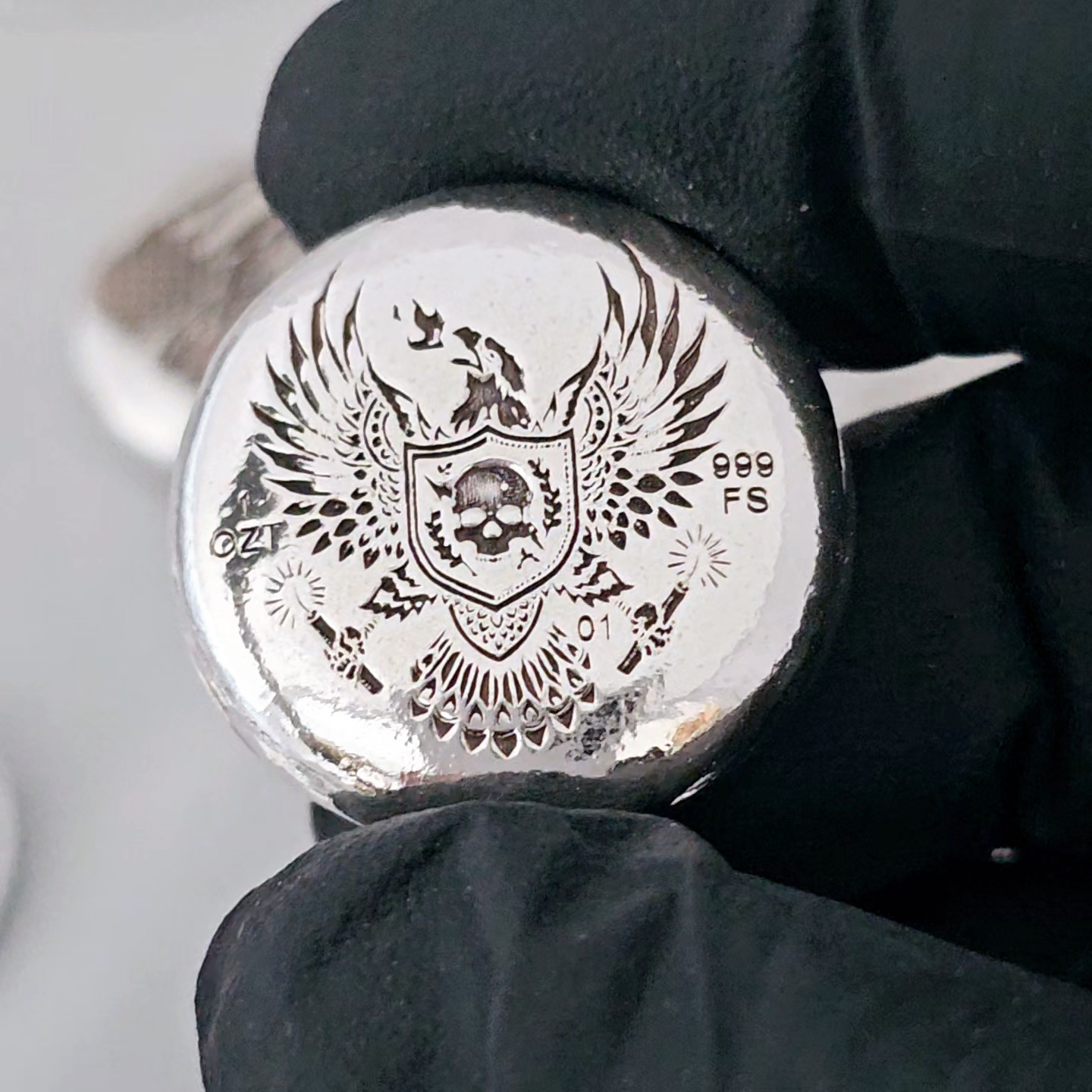 Flash Phoenix - 1 Troy Ounce - .999 Fine Silver - 1 Oz FS - Hand Poured ...