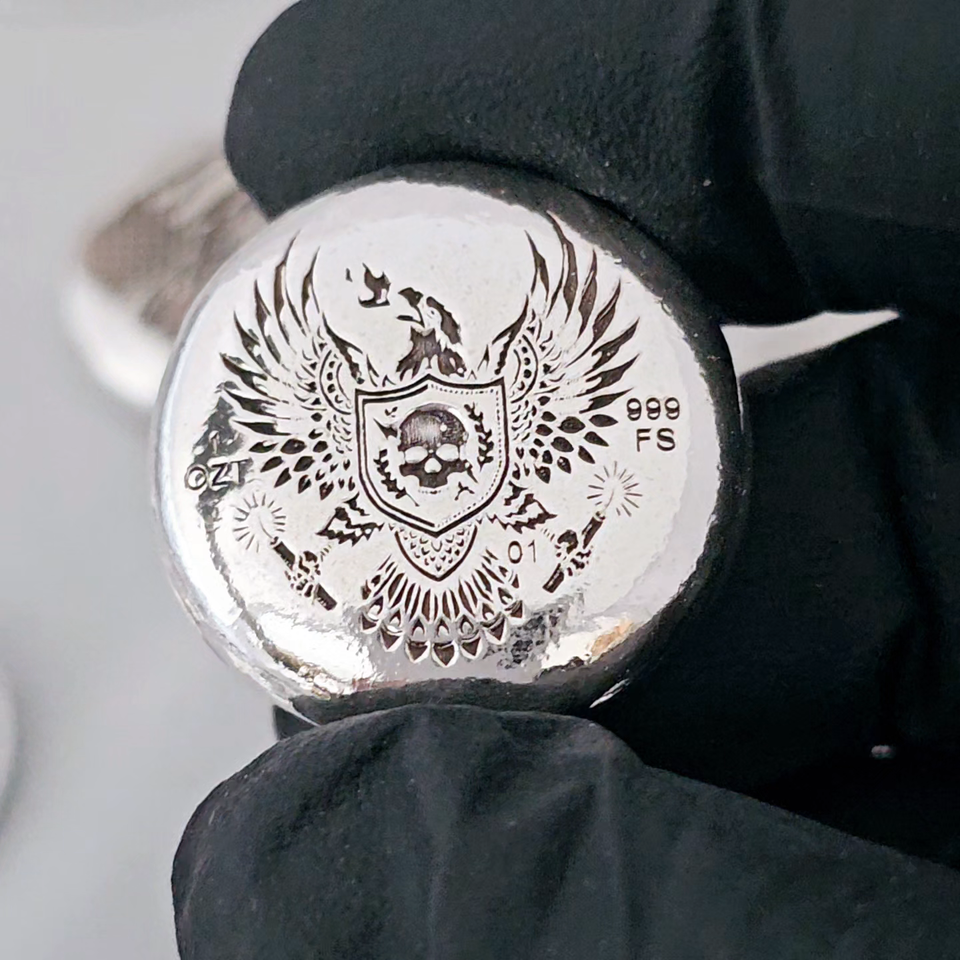 Flash Phoenix - 1 Troy Ounce - .999 Fine Silver - 1 Oz FS - Hand Poured ...