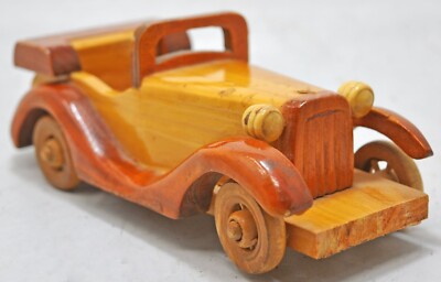 Vintage Wooden Car Toy Model Figure Original Old Fine Hand Crafted | eBay