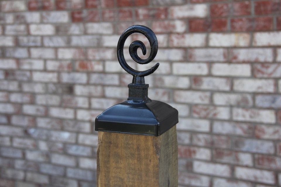 Whimsical Spiral Post cap for 4x4 wood post, fence post top, Unique ...