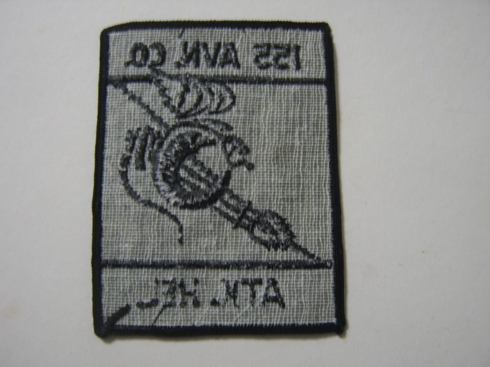 ARMY 155th AVIATION COMPANY ATTACK HELICOPTER PATCH SUBDUED VIETNAM ...