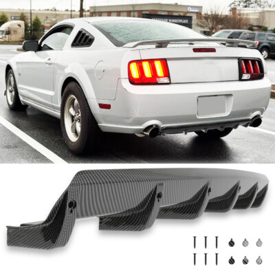 For Ford Mustang S197 04-14 Carbon Look Rear Bumper Diffuser Splitter ...