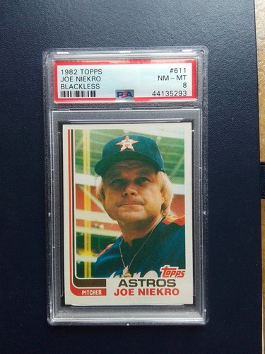 1982 Topps True Pure Blackless #611 Joe Niekro Psa 8 NONE HIGHER | eBay