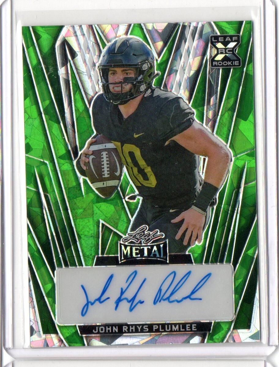 John Rhys Plumlee 2024 Leaf Metal #137 Crystal Green /3 Price Guide ...