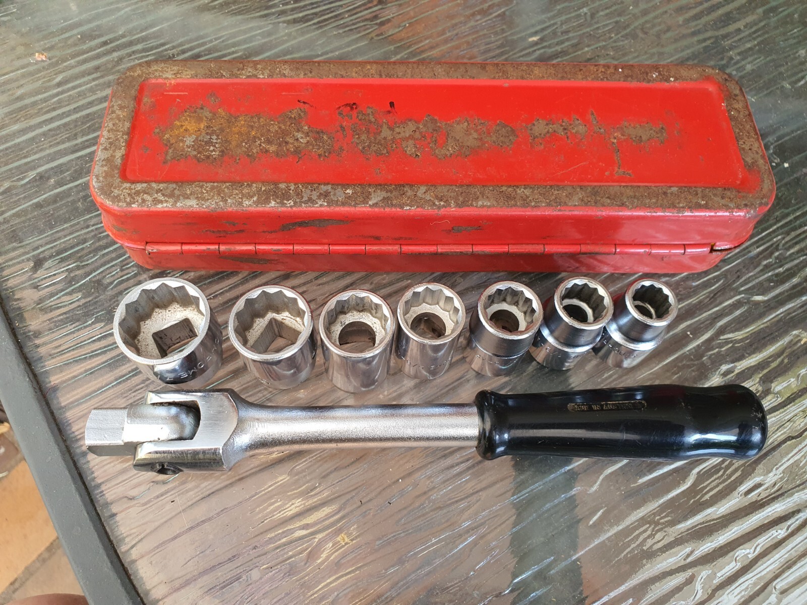 🔥Sidchrome💥vintage🔥8 Piece socket set Virtually Unused 🔥Please Inspect ...