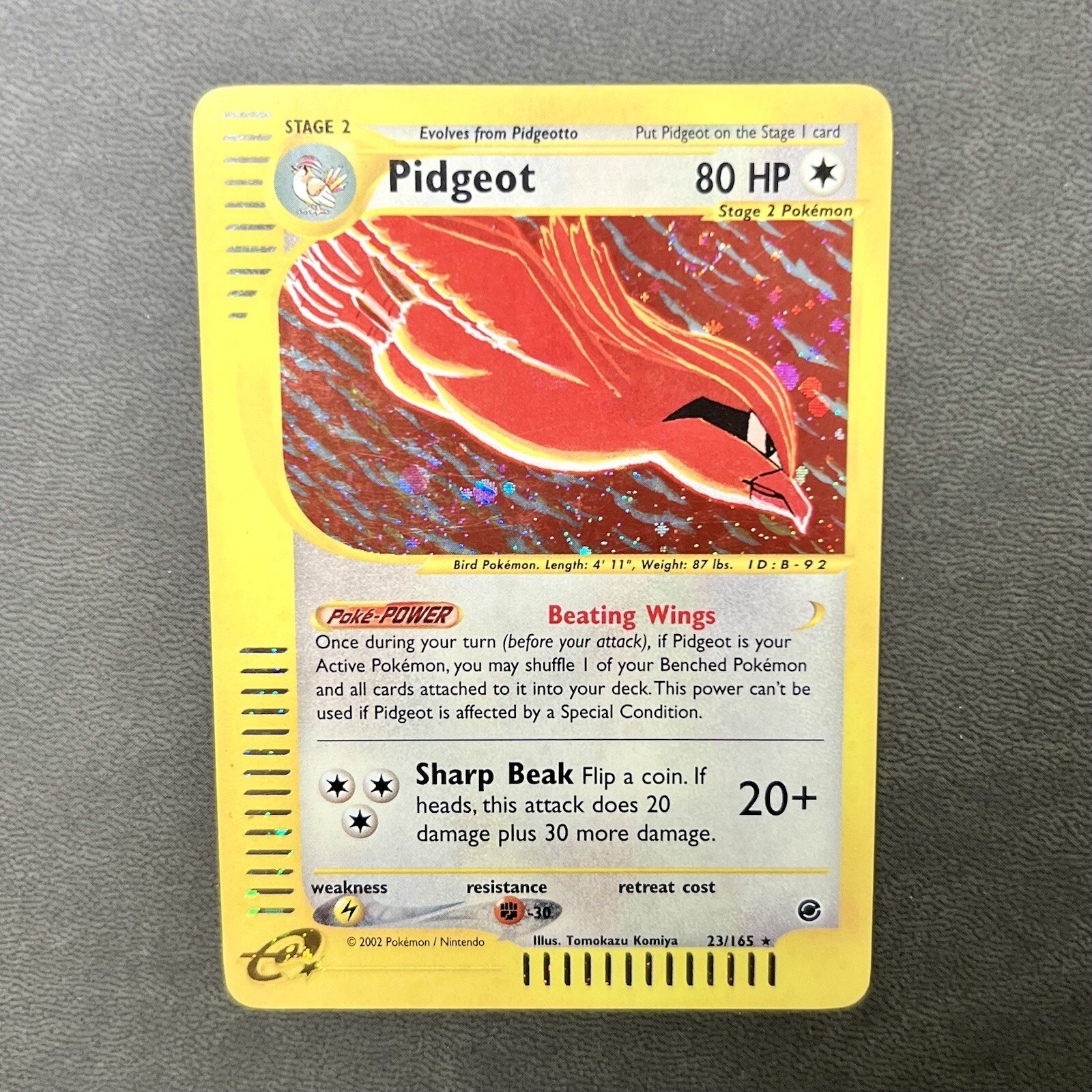 Pokémon TCG Pidgeot Expedition Base Set 23/165 Regular Holo Rare | eBay