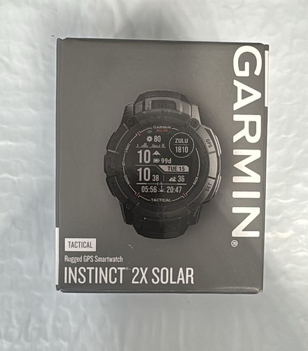 Garmin Instinct 2X Solar Rugged GPS Smartwatch, Tactical Edition ...