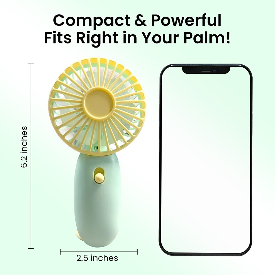 Mini Handheld Fan Battery Operated Small Personal Portable Speed ...