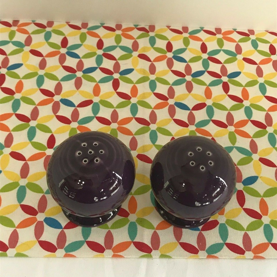 Fiestaware Mulberry Salt and Pepper Shakers Fiesta Set Purple Ball ...