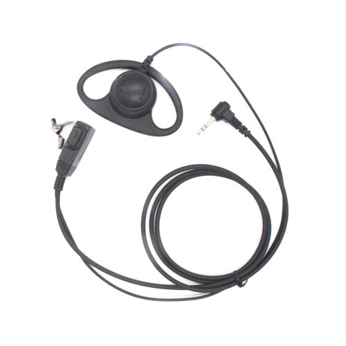 D Shape Walkie Talkie Headset Earphone 1pin 2.5mm PTT Mic Earpiece for ...