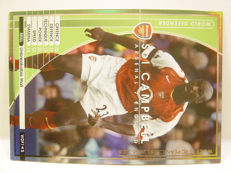 Panini WCCF 2004-05 WDF Sol Campbell 1974 England No.23 Arsenal FC World ClassDF | eBay
