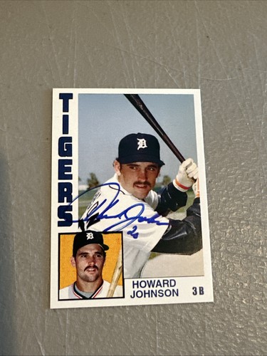 Howard Johnson Autographed Custom Made 1984 Topps Detroit Tigers ...