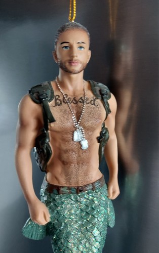 RARE December Diamonds HERO Limited Edition Merman Ornament Wounded ...