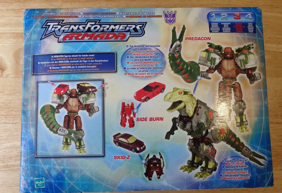 Transformers Armada Predacon Complete Set with Mini-Cons Skid-z Side ...